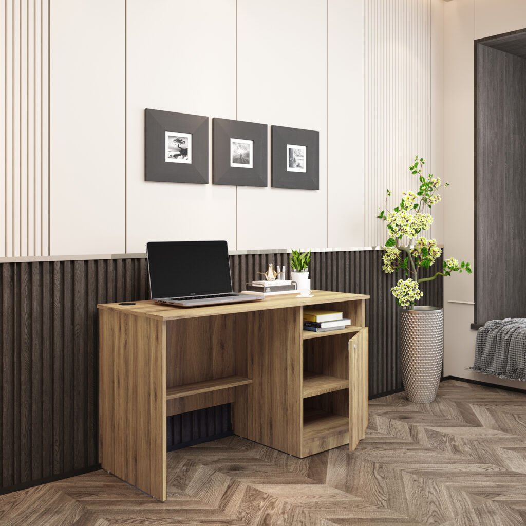 Shop Duocia Study Table with Cabinet & Storage | Computer Table Furniture